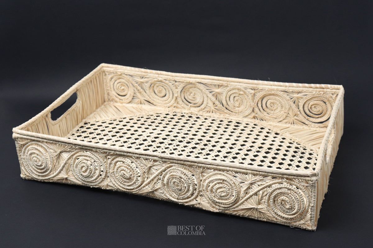 Caracol Rectangular Iraca/Raffia Tray – Best of Colombia