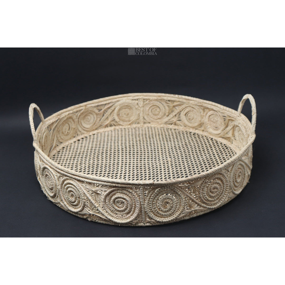 Caracoli iraca Round Tray – Best of Colombia