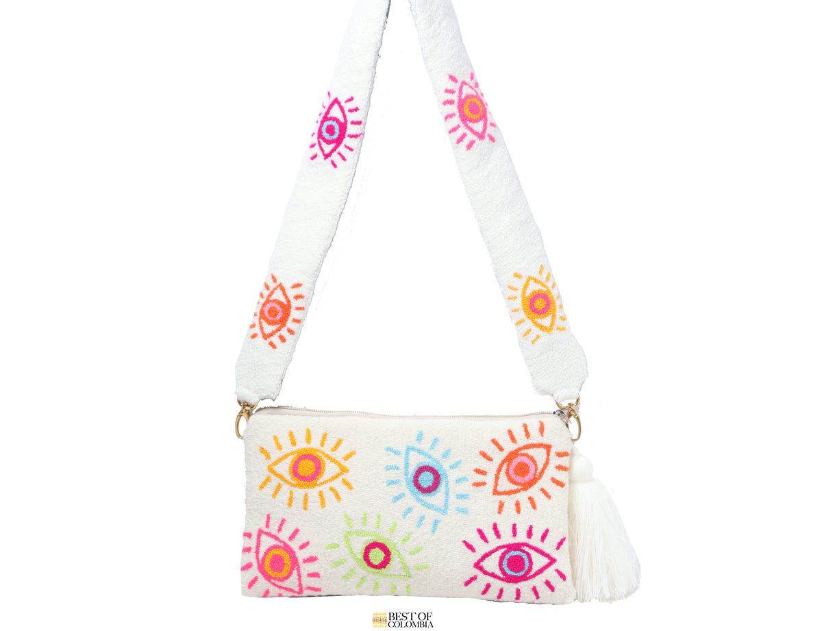 Joy Evil Eye Clutch + Removable Strap – Best of Colombia